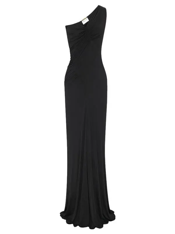 Saint Laurent One-shoulder Maxi Dress - Black
