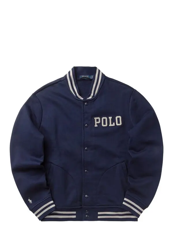 Polo Ralph Lauren Varsity Letter Buttoned Jacket - Black