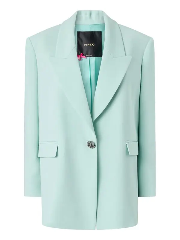 Pinko Embellished Button Tailored Blazer - Blue