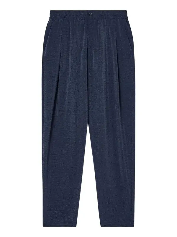 Giorgio Armani Button Detailed Straight Leg Trousers - Blue