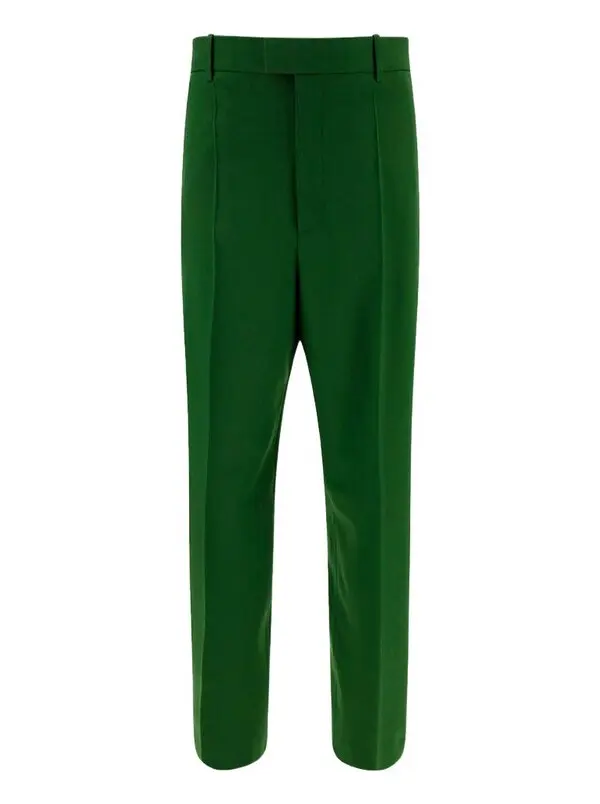 Bottega Veneta Straight Leg Tailored Trousers - Green