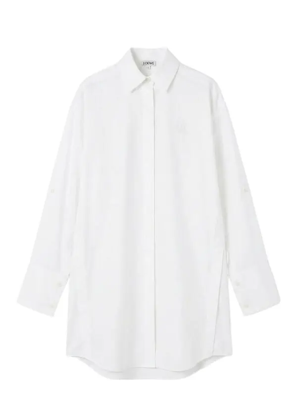 Loewe Long-sleeved Shirt Dress - White