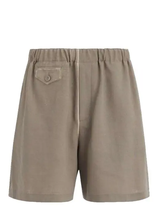 Dior Linen Bermuda Shorts - Gray