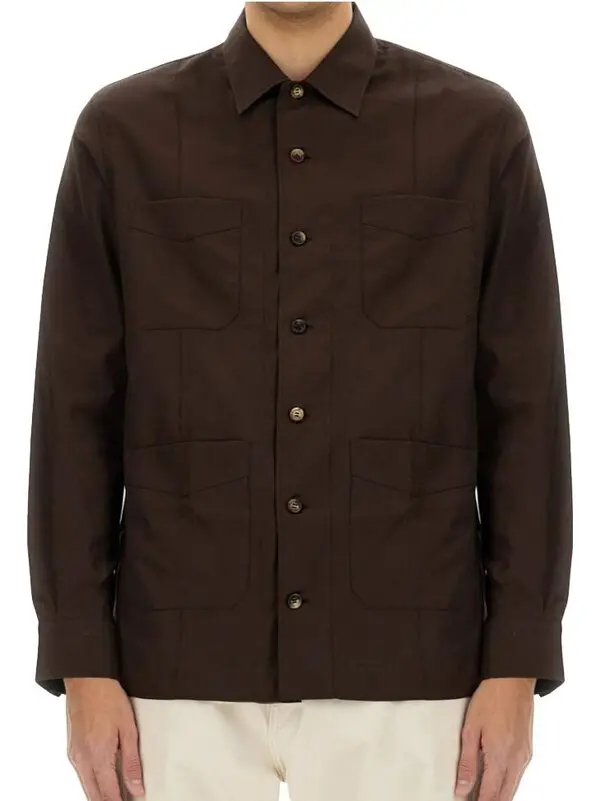 Brunello Cucinelli Long-sleeved Button-up Shirt - Black