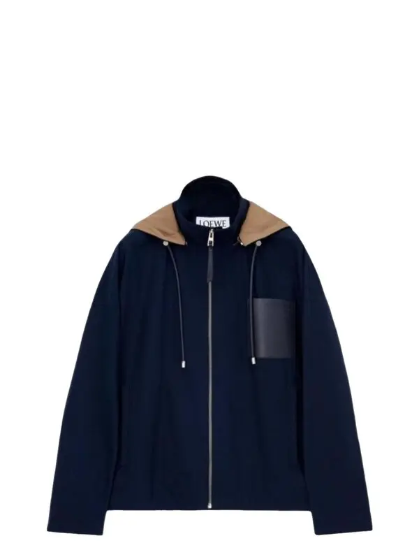 Loewe Hooded Jacket With Zip Fastening - Black