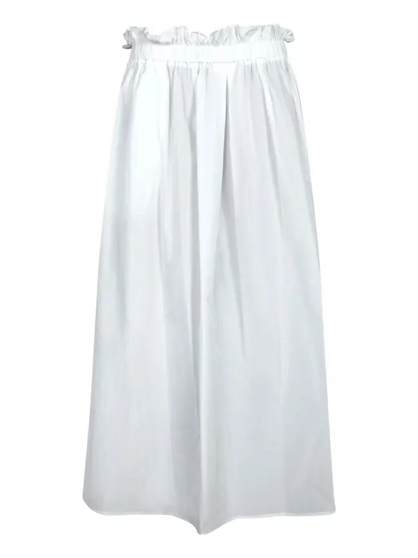 Herno A-line Midi Skirt With Elasticated Waistband - White