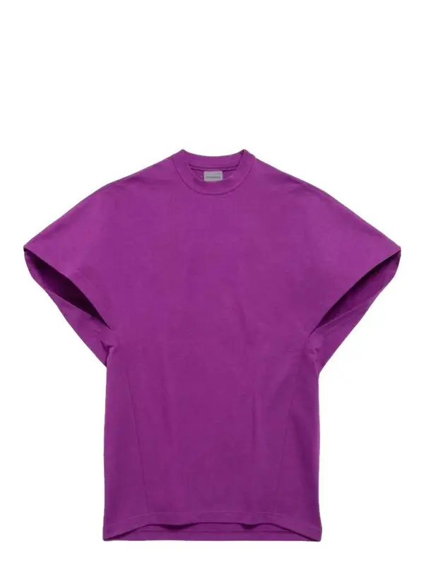 Balenciaga Oversized Mock Neck T-shirt - Violet