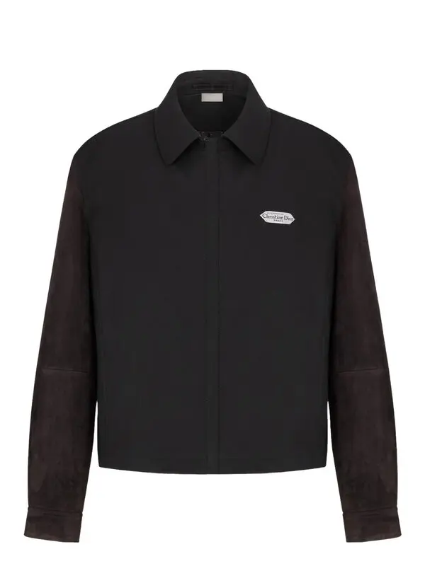 Dior Zip-up Wool Coat - Black