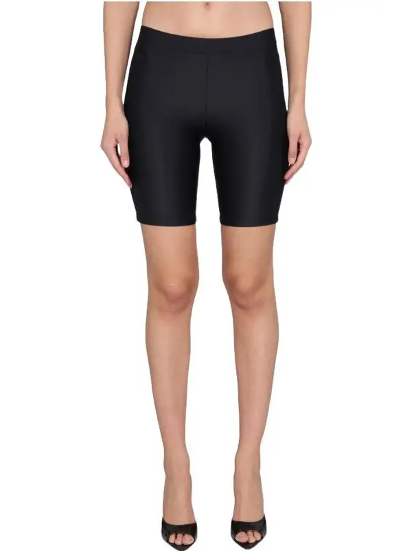 Ami Stretch Elasticated Waistband Legging Shorts - Black