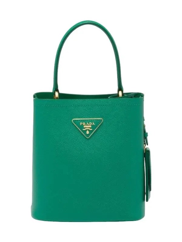 Prada Saffiano Leather Panier Bag - Mango