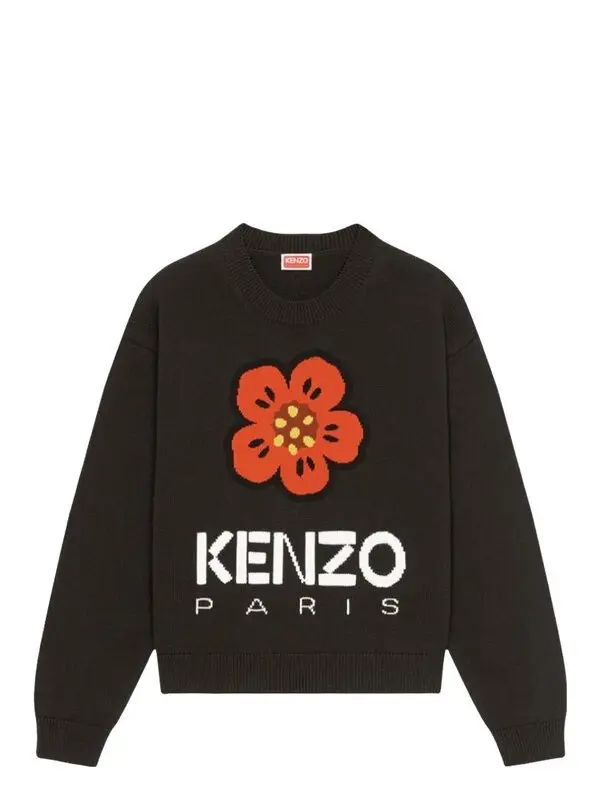Kenzo Logo Intarsia Crewneck Jumper - No