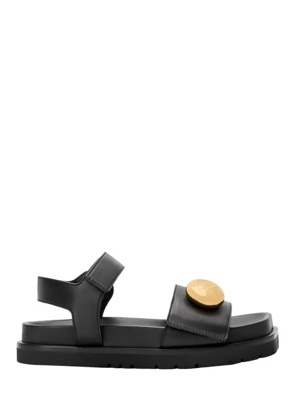 Loewe Anagram Pebble Sandals - Black