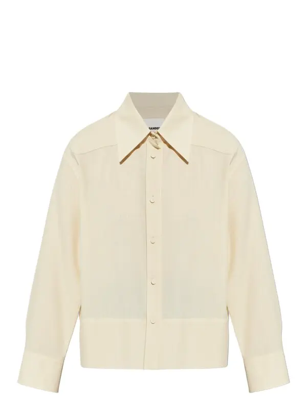 JIL SANDER Long-sleeved Buttoned Shirt - Nude