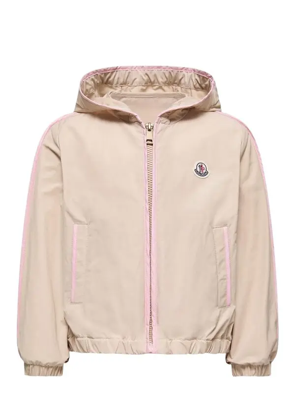 Moncler Sarracenia Hooded Jacket With Zip Closure - Beige