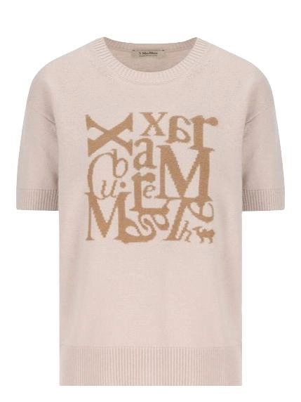 Max Mara Logo Intarsia Crewneck Top - No