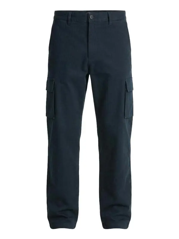 Vince Herringbone Pattern Work Casual Pants - Coast Blue