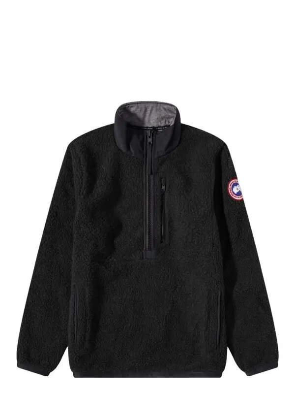 Canada Goose Long-sleeved Fleece Pullover Hoodie - Black