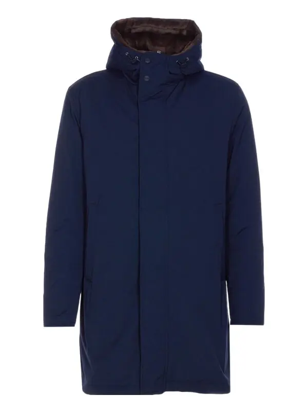 Herno Hooded Padded Coat - Navy Blue