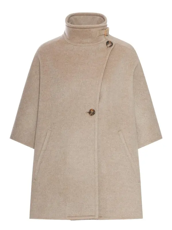 Max Mara High-neck Cape - Beige