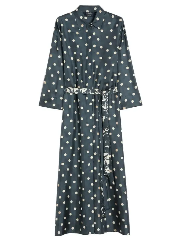 Max Mara Polka Dot Shirt Dress - Ultramarine Blue