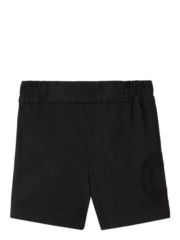 Burberry Logo-embroidered Twill Chino Shorts - Black