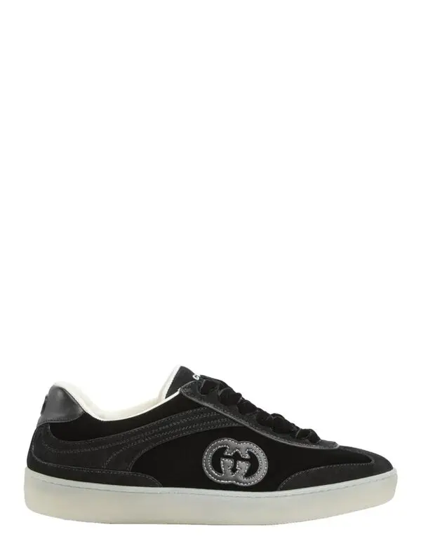 Gucci Logo Patch Low-top Sneakers - Black