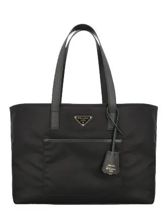 Prada Double Handle Handbag - Black