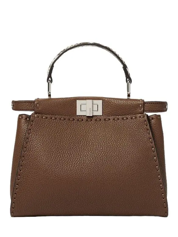 Fendi Peekaboo Mini Tote Bag - Brown