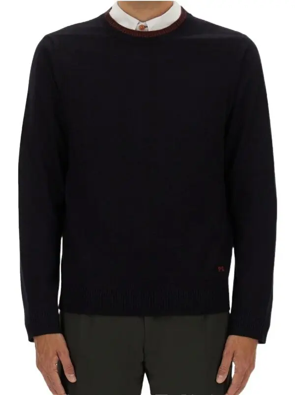 Paul Smith Contrast Collar Jumper - Black