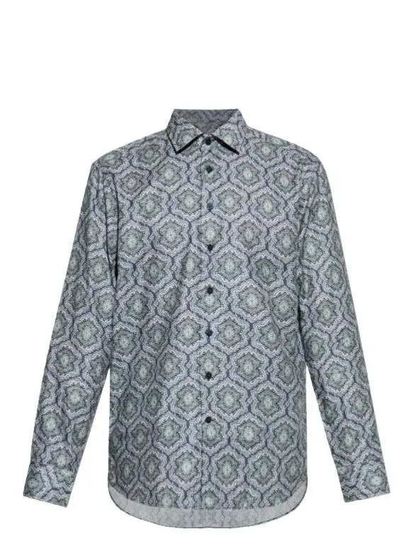 Etro Patterned Long-sleeved Shirt - Blue