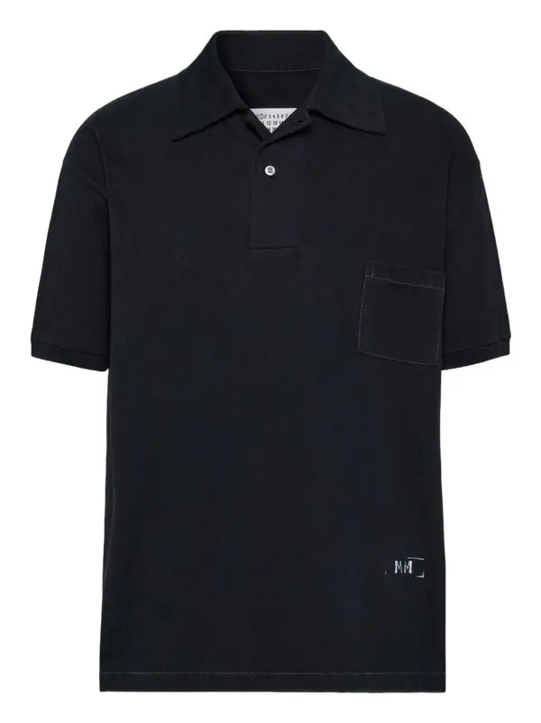 MAISON MARGIELA Straight Hem Polo Shirt - Black