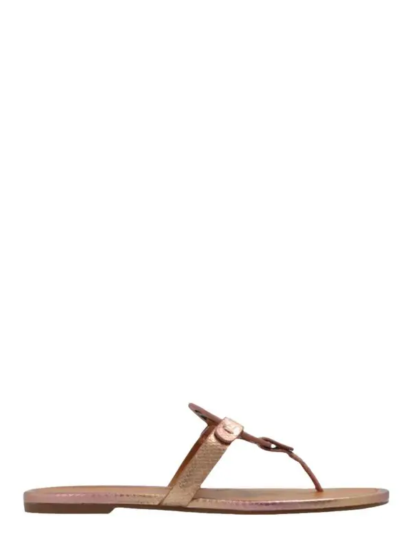 Tory Burch Miller Embossed Leather Sandals - Nude
