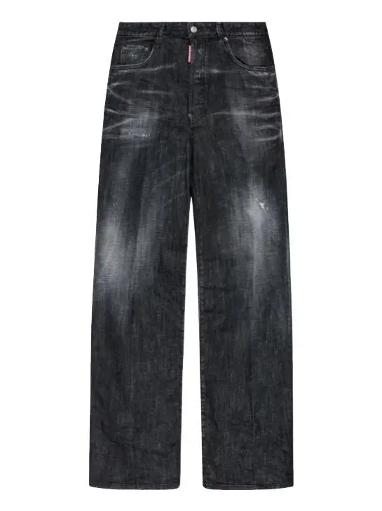 Dsquared2 Distressed Loose-fit Jeans - Black