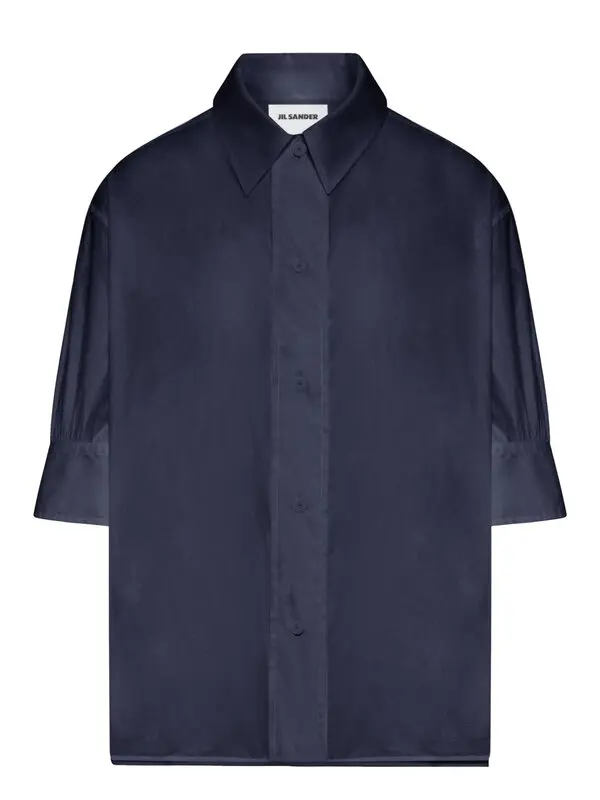 JIL SANDER Organdy Buttoned Shirt - Midnight