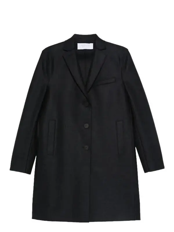 Harris Wharf London Virgin Wool Coat - Black
