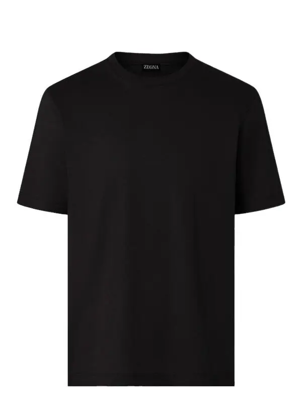 Zegna Short Sleeve Crewneck T-shirt - Black