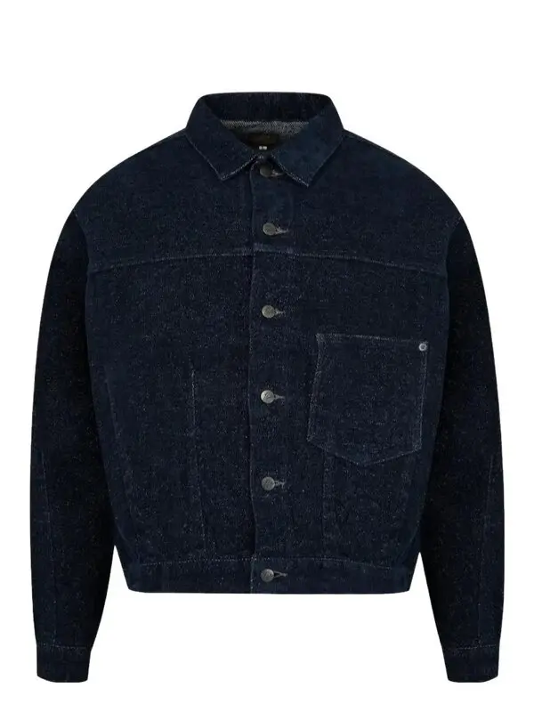 Needles Collared Casual Jacket - Navy Blue