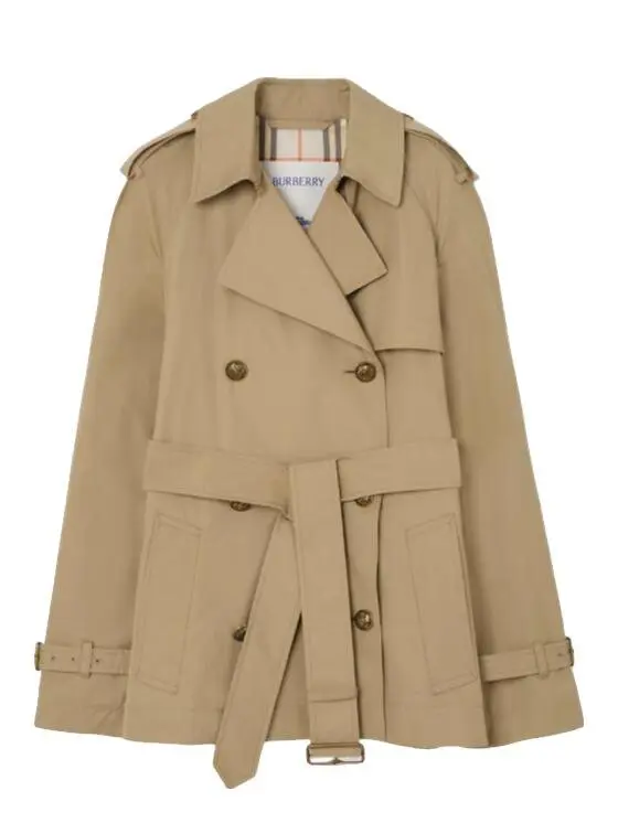 Burberry Short Trench Coat - Sparrow Beige