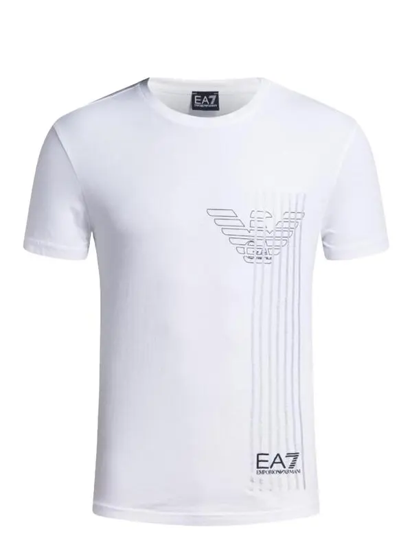 EA7 Round-necked Logo T-shirt - White