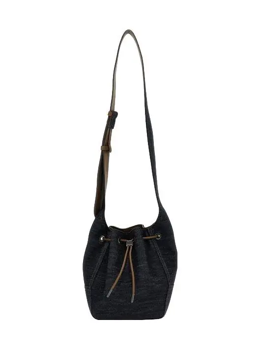 Brunello Cucinelli Small Bucket Bag With Monile Detail - Black