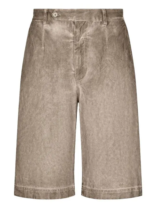Dolce & Gabbana Logo Plaque Shorts - Nude