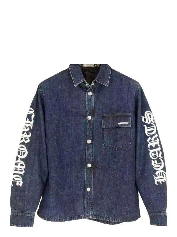 Chrome Hearts Long Sleeve Denim Jacket - Blue