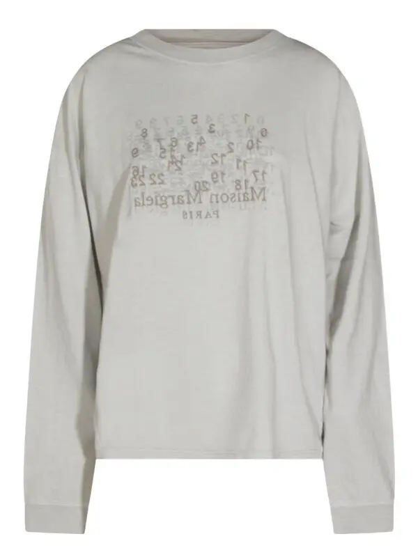 MAISON MARGIELA Long Sleeve Logo T-shirt - White
