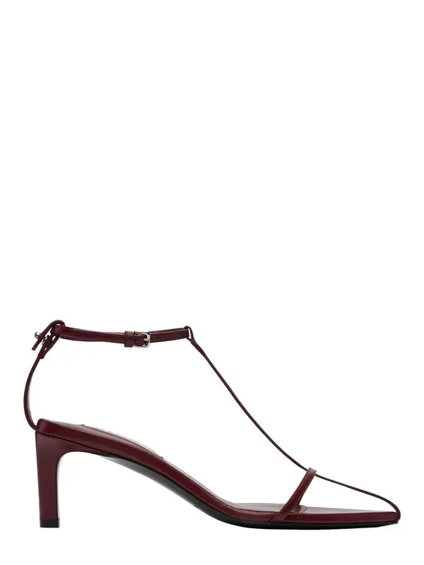 JIL SANDER Buckled High-heeled Sandals - Chili Red