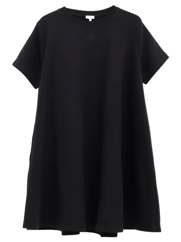 Loewe Short Sleeve Crewneck Dress - Black