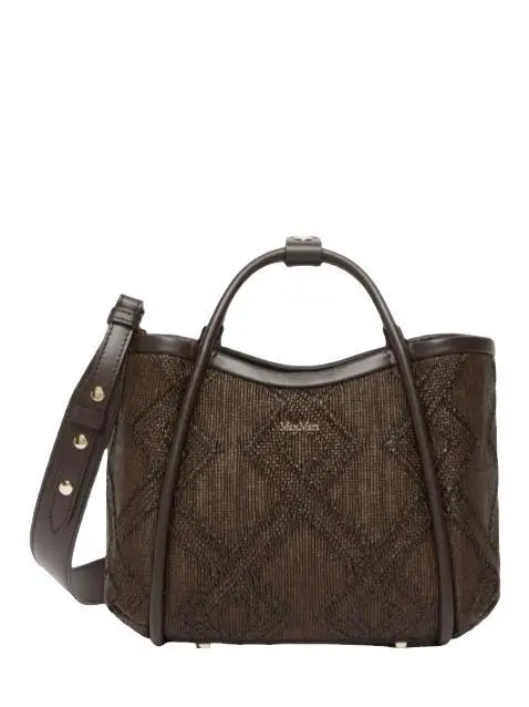 Max Mara Woven Tote Bag - Dark Brown