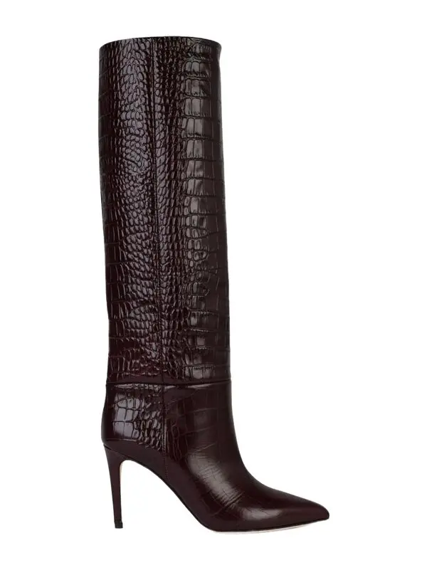 Paris Texas Pointed Toe Stiletto High Heel Boots - Black
