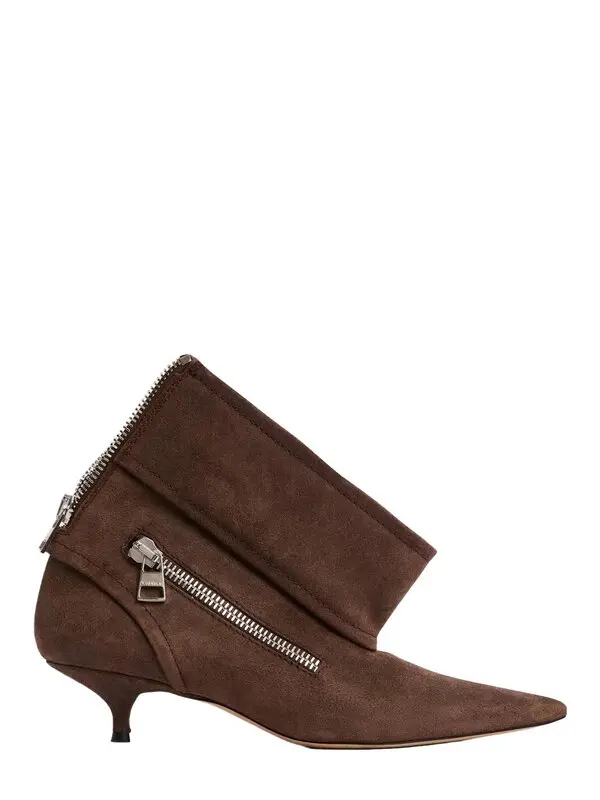 J.W.ANDERSON Kitten Heel Ankle Boots - Deep Walnut
