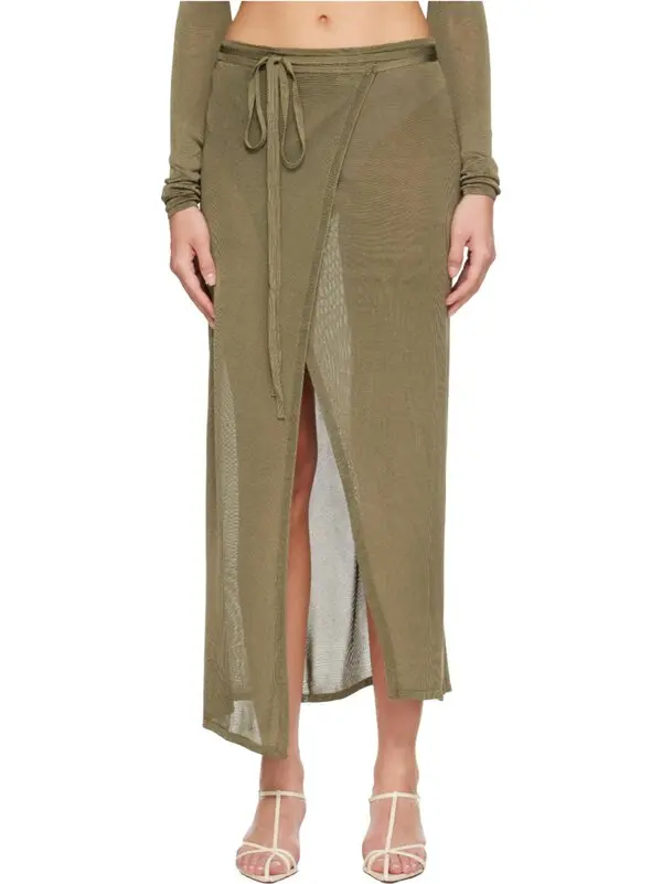 THE FRANKIE SHOP Wrap Skirt - Gray