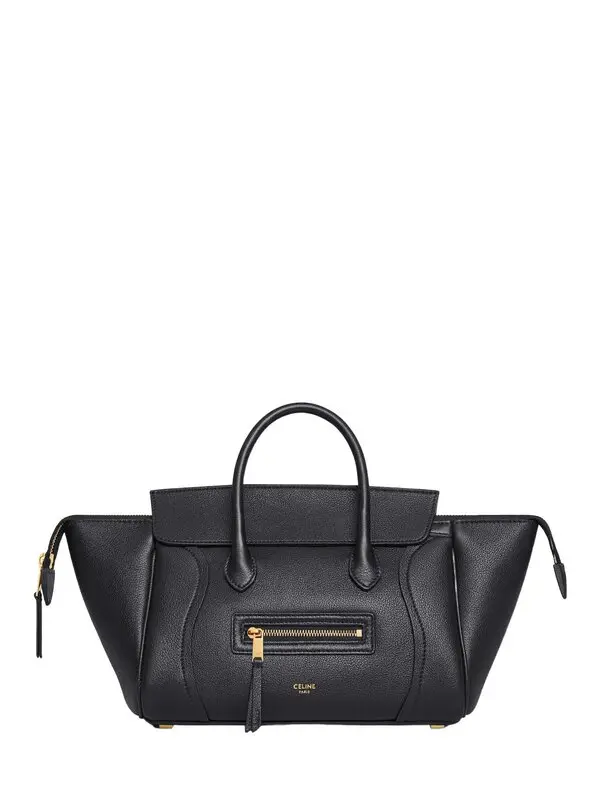Celine Grained Calfskin Little Luggage Bag - Black